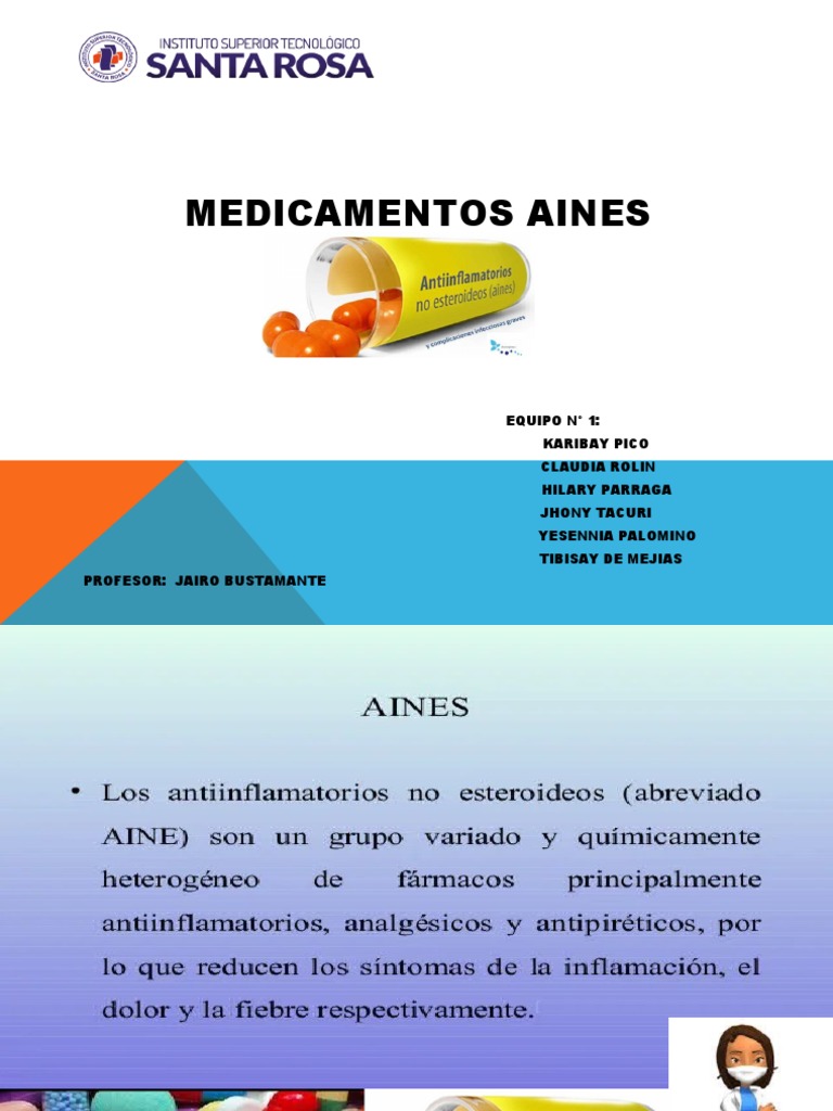 Presentacion Medicamentos Aines | PDF | Droga anti-inflamatoria libre ...