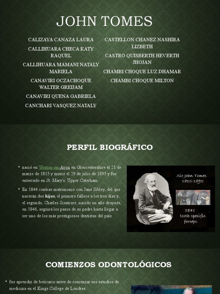 John Tomes | PDF | Odontología | Boca