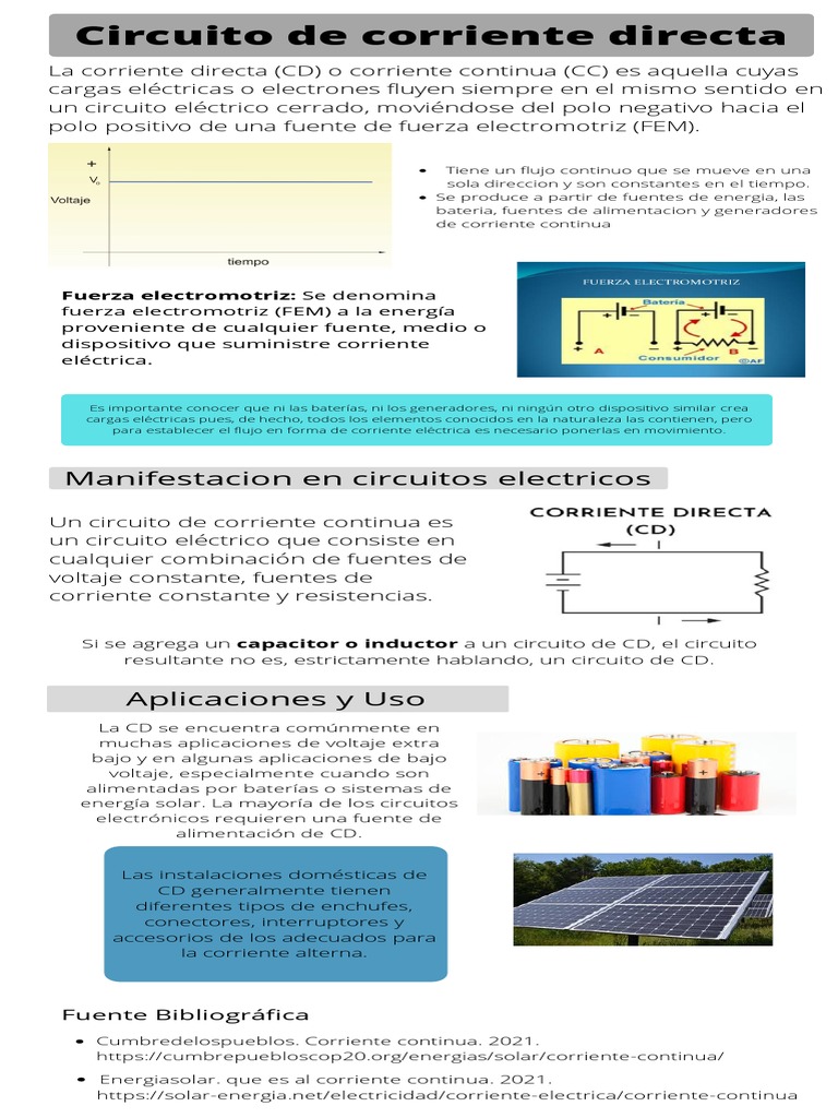 Circuito de Corriente Directa | PDF | Corriente eléctrica | Corriente ...