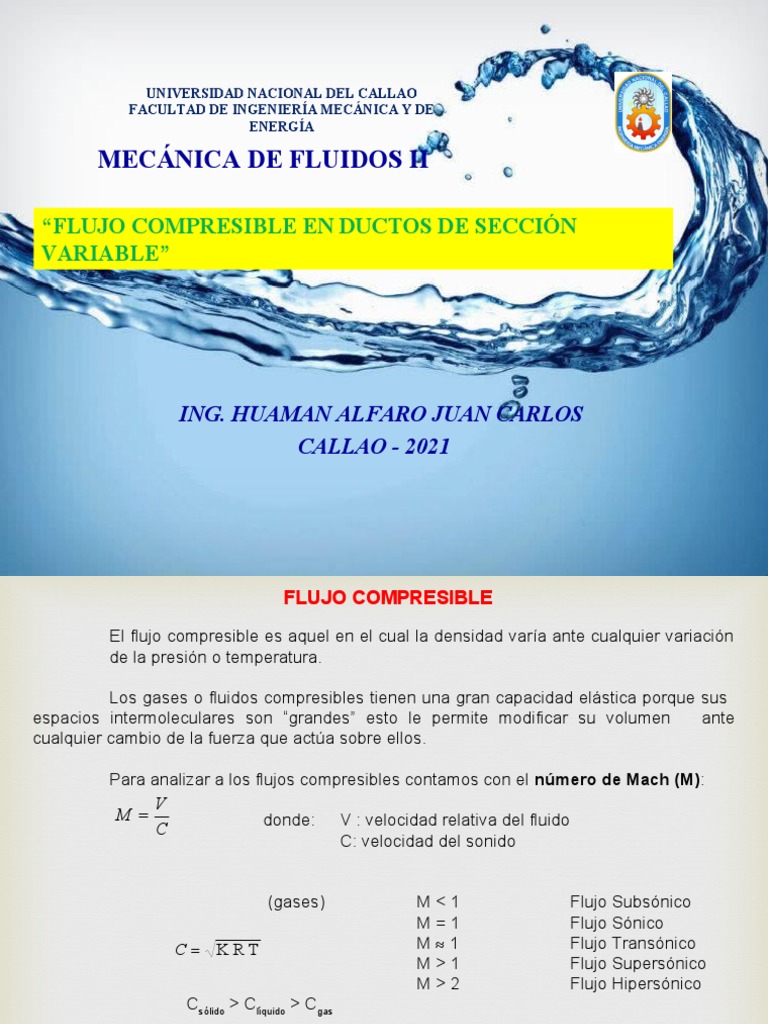 Flujo Compresible en Ductos de Seccion Variable | PDF | Boquilla | Gases