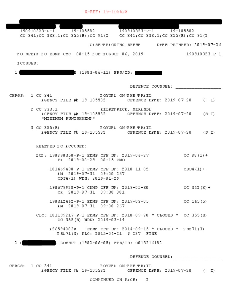 190910323P1 Criminal Disclosure Package | PDF | Theft | Crime & Violence