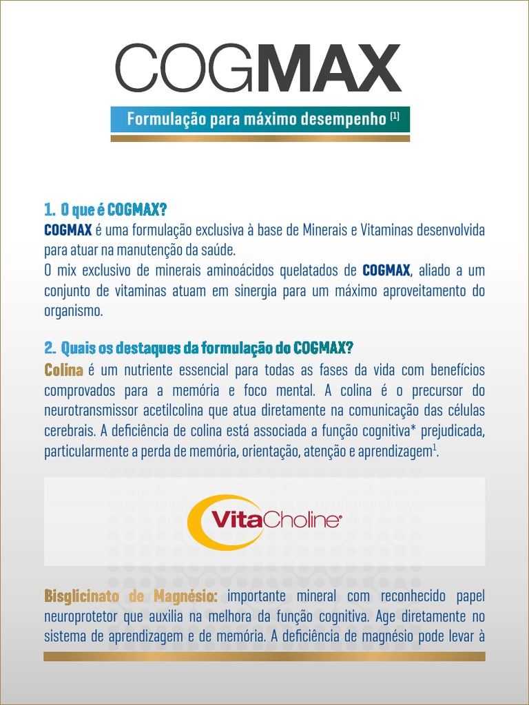 CogMax Bula Paciente Eurofarma-1 | PDF | Memória | Neurotransmissor