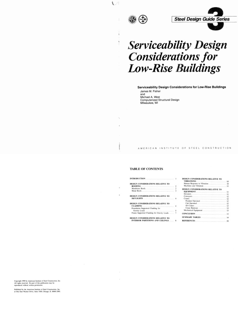 DG3-Serviceability Design Considerations For Low-Rise Buildings | PDF