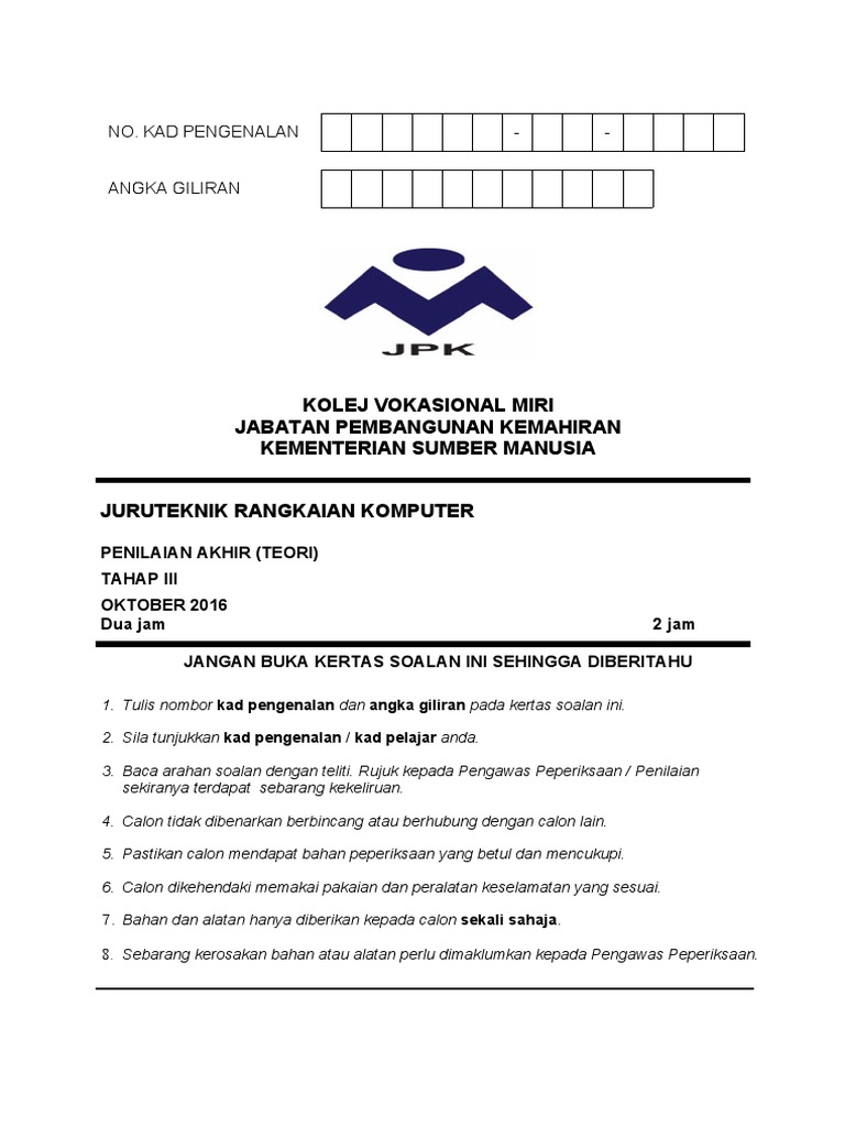 SOALAN MCQ ISK Tahap 3 | PDF