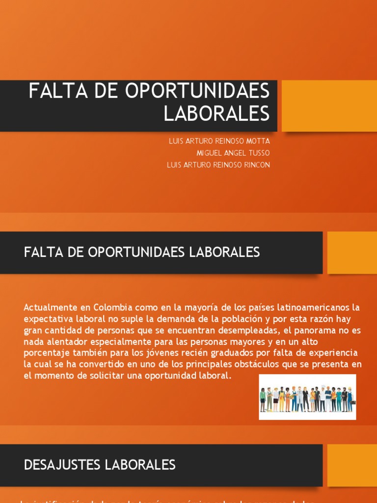 Falta de Oportunidaes Laborales | PDF | Desempleo | Ciencias sociales