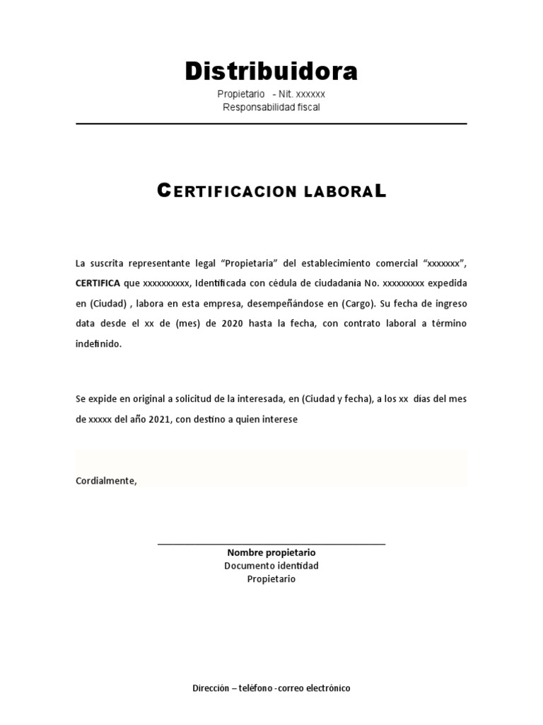 Carta Laboral | PDF