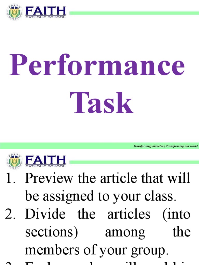 Performance Task | PDF