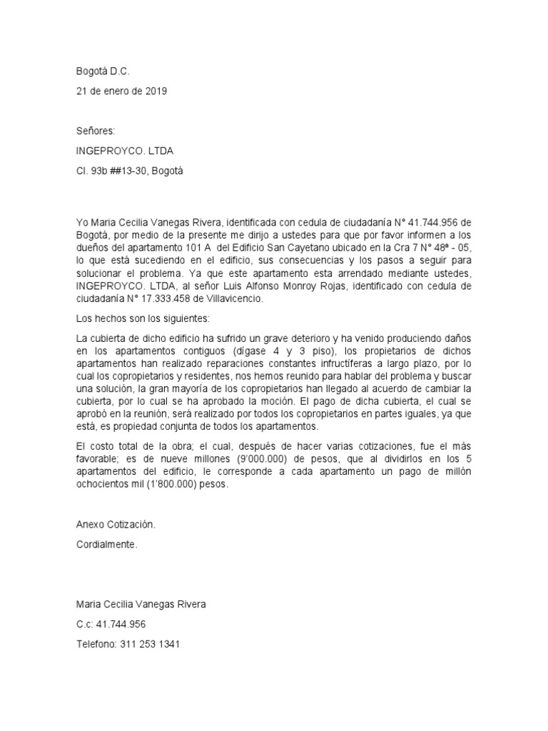 Carta Apartamento | PDF