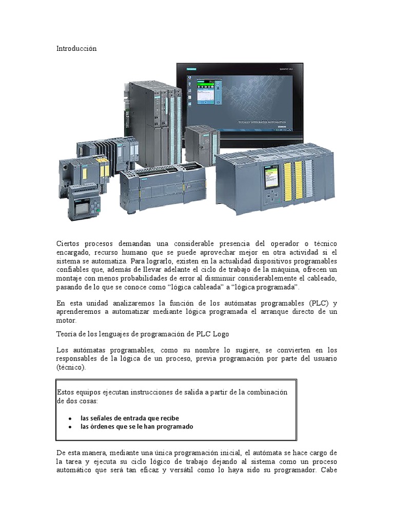 Autómatas Programables | PDF | Controlador lógico programable | Programación de computadoras