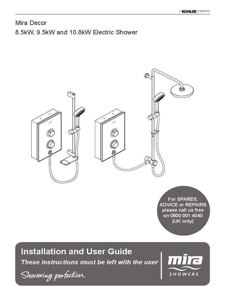w2 A Mira Decor Installation and User Guide | PDF | Electrical Wiring ...