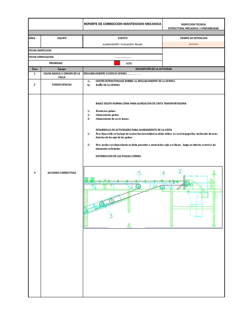 Alineamiento y Nivelacion de Polines y Poleas | PDF