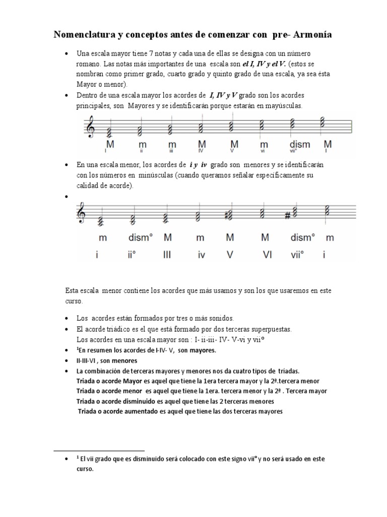 Conceptos Básicos de Armonía y Acordes | PDF | Acorde (Música) | Armonía