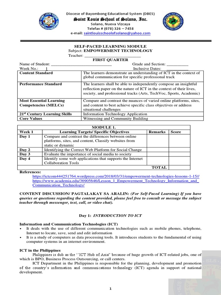 Emptech Module | PDF | World Wide Web | Internet & Web