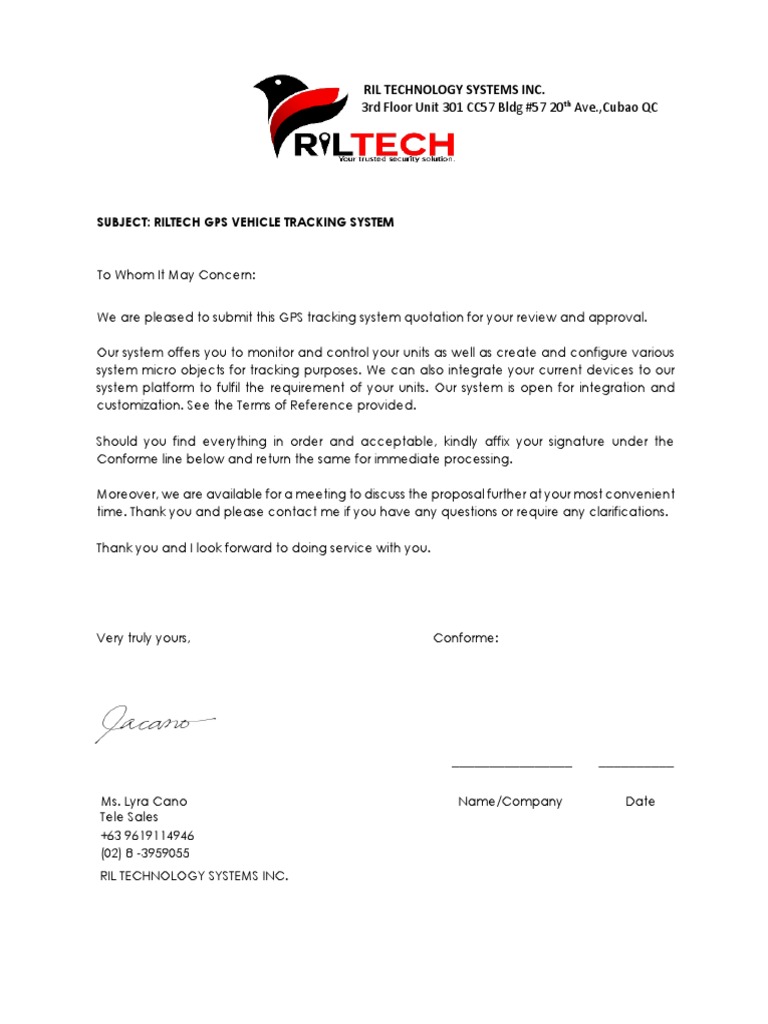 RILTECH-GPS-PROPOSAL-2021. (5b) | PDF | Global Positioning System ...