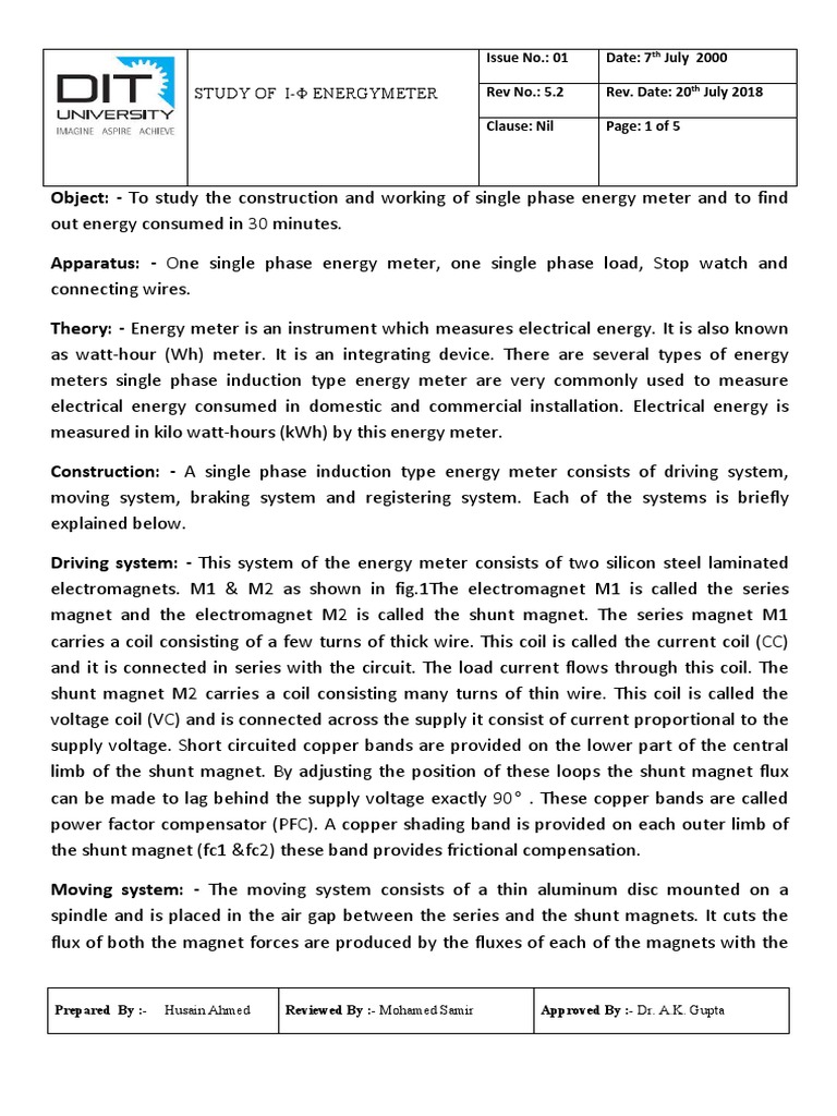 LM Ee103 Energymeter | PDF | Inductor | Electromagnetic Induction