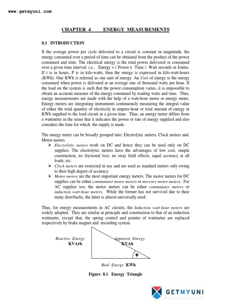 Chapter 4 Energy Measurements: Induction Watt-Hour Meters | PDF ...