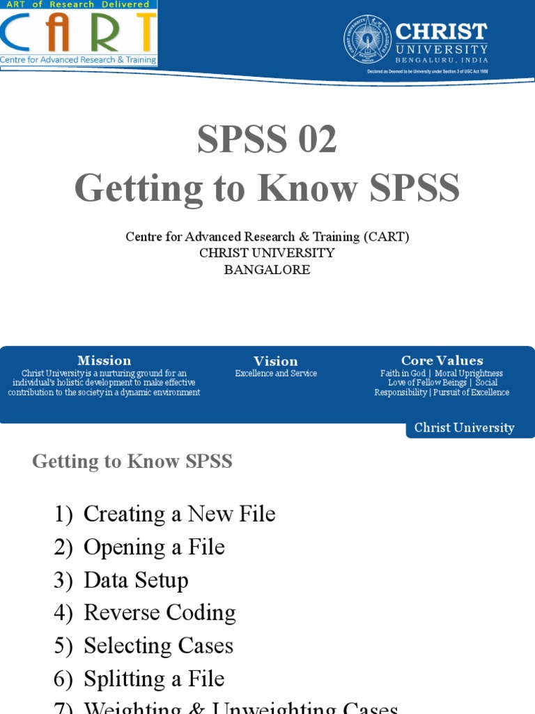 SPSS 02 Getting To Know SPSS | PDF | Spss | Computing