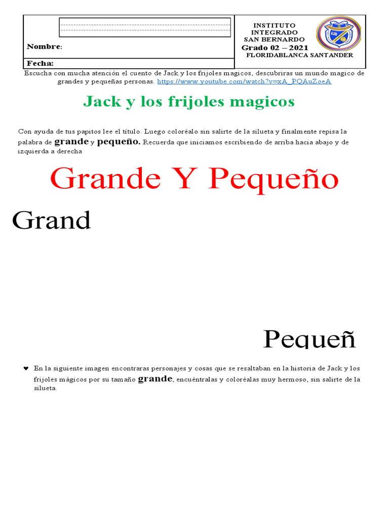 Jack y Los Frijoles Magicos - Grande y Pequeño | PDF