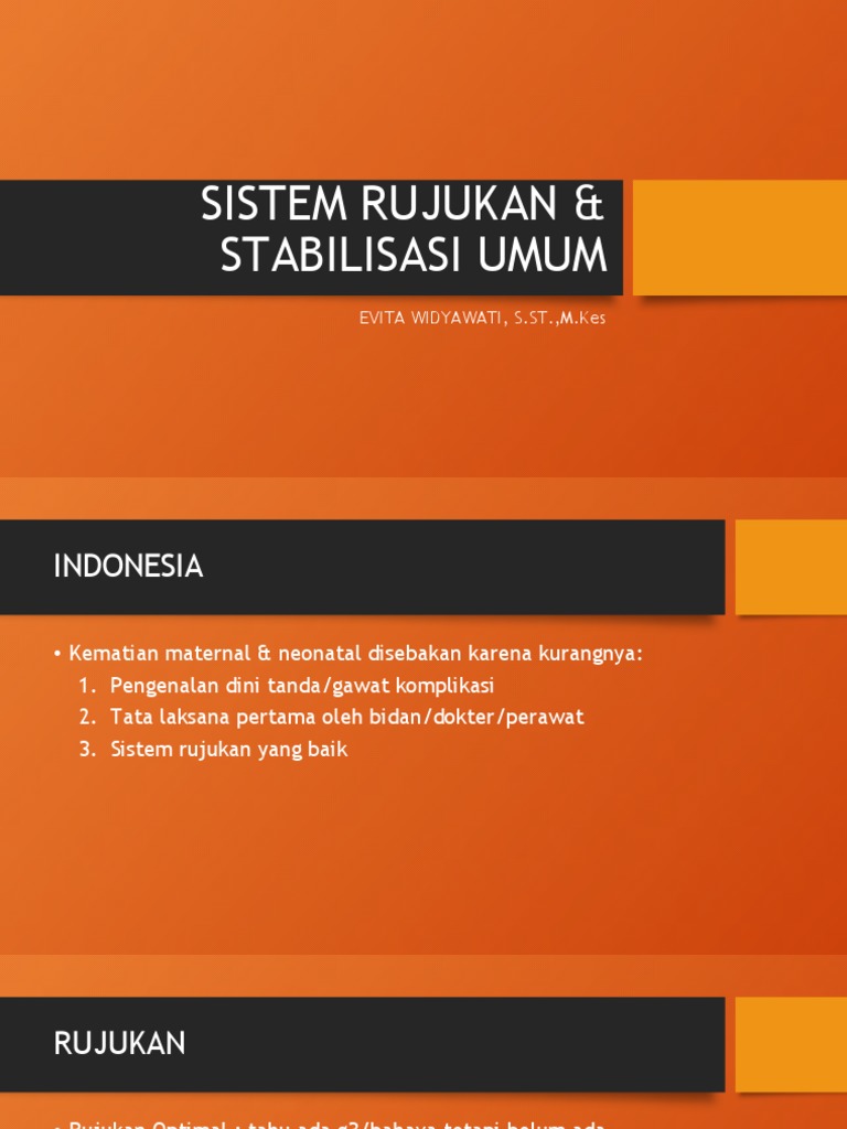 Stabilisasi Umum Dan Rujukan | PDF | Kesehatan Holistik | Sains ...