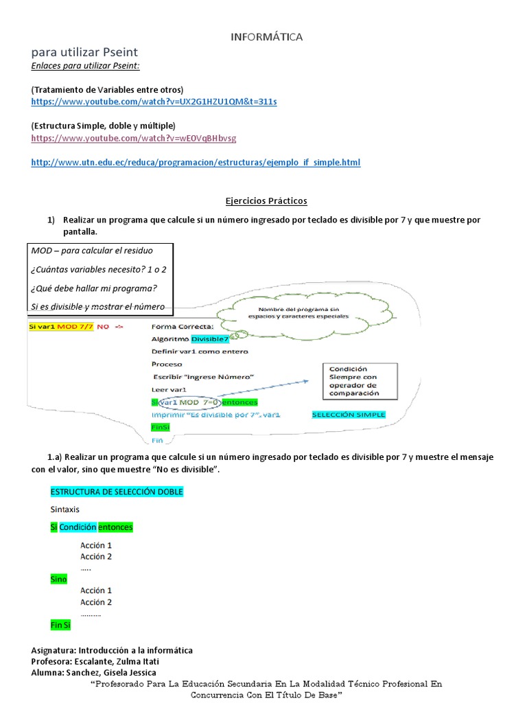 Ejercicios - Practicos-Pseint - Actividad 6 Dia 09-08-2021 | PDF