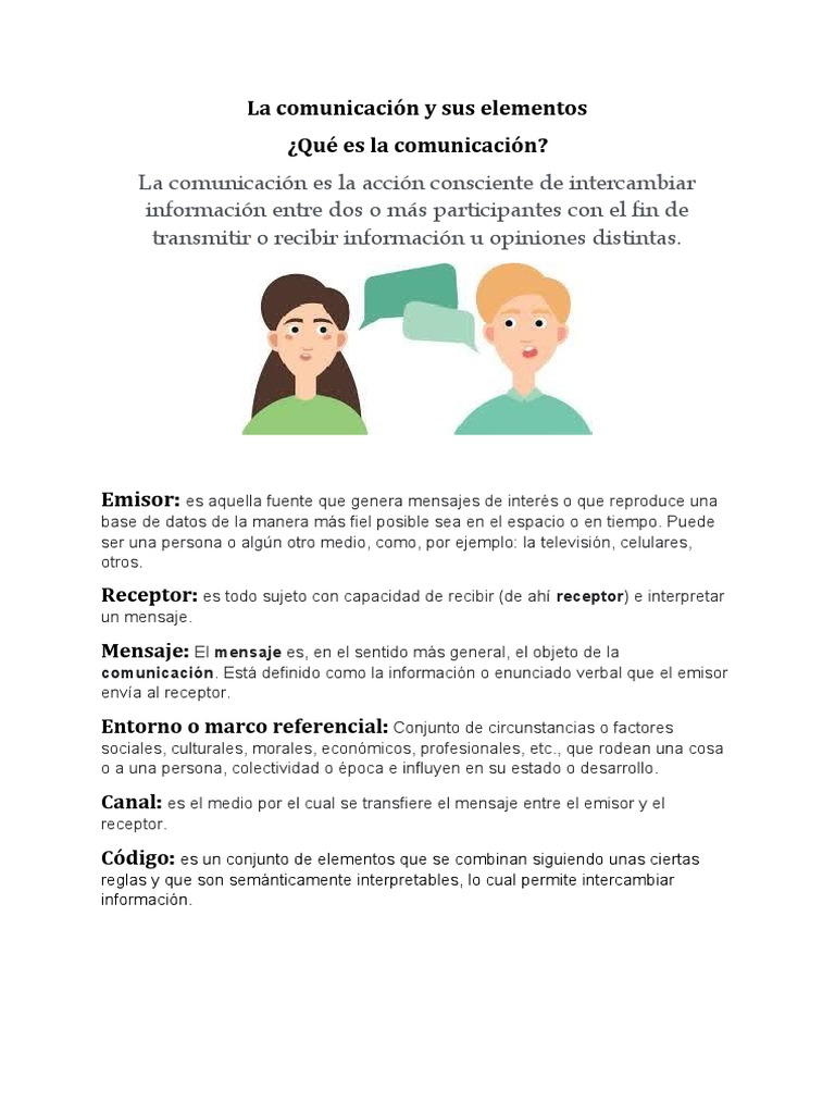 LA Comunicacion y Sus Elementos | PDF