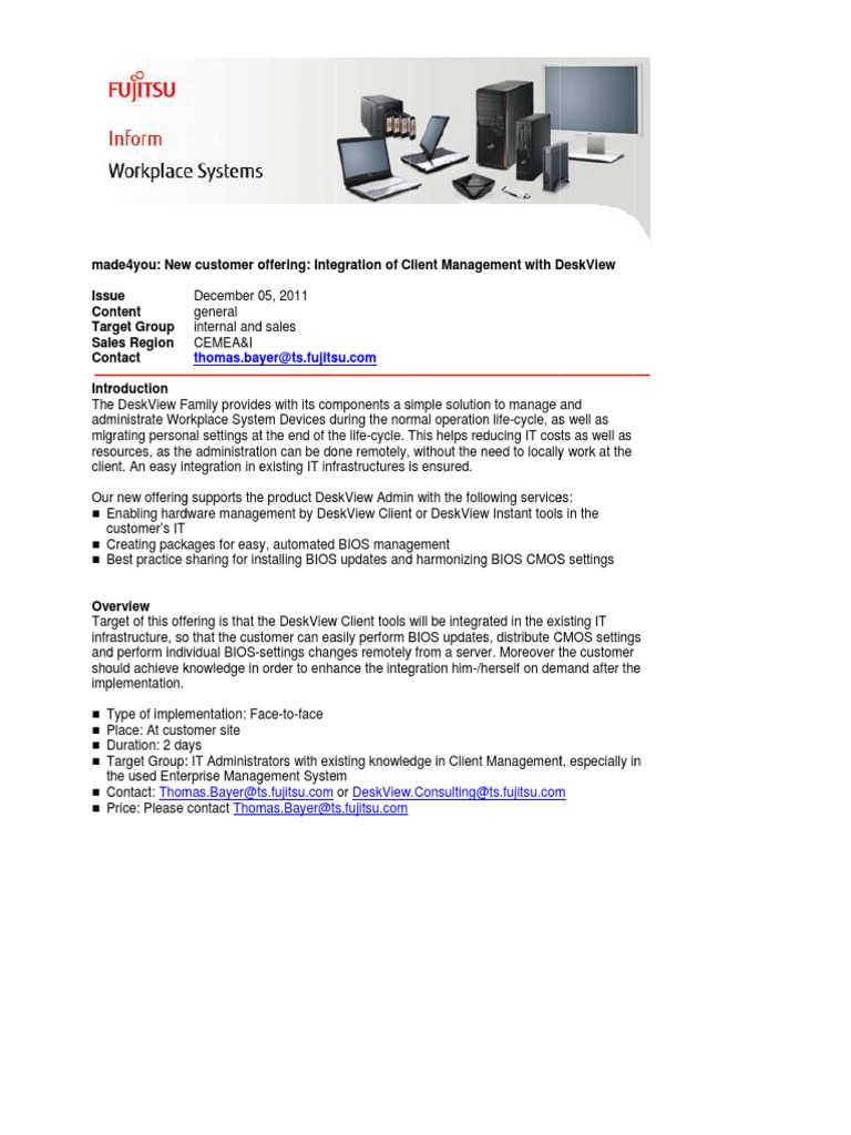 Client Management With DeskView en | PDF | Bios | Application Software