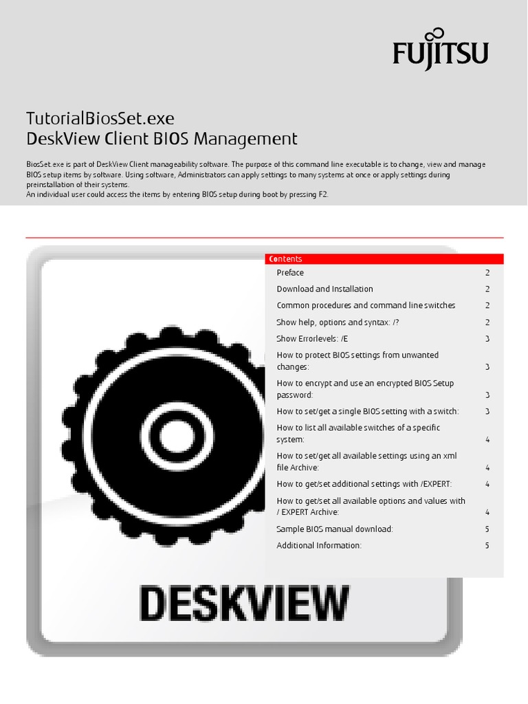 TutorialBiosSet DeskView Client BIOS Management | PDF | Command Line ...