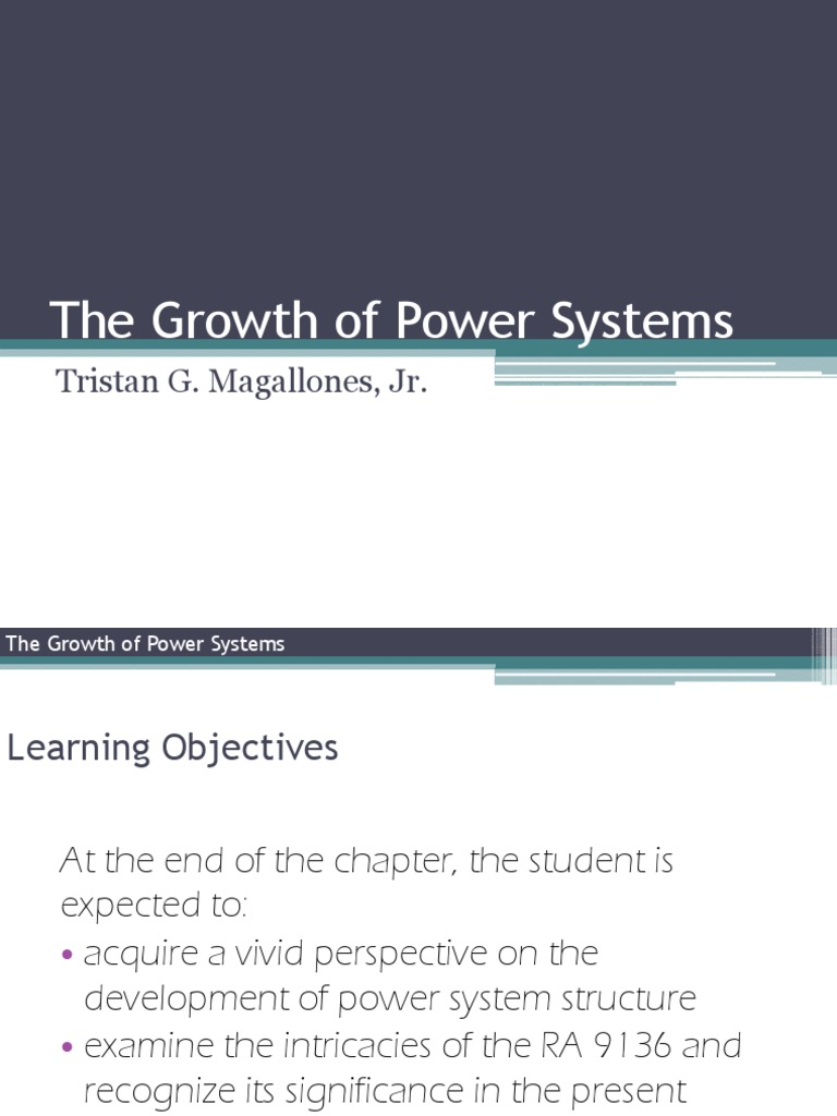 The Growth of Power Systems | PDF | Electric Power Transmission ...