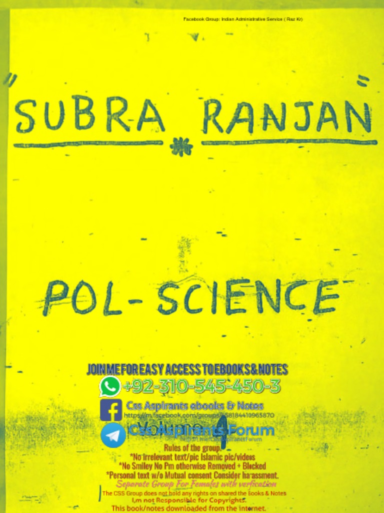 UPSC Political Science Notes PDF | PDF | Social Science