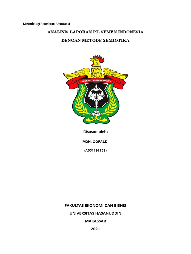 Tugas Analisis Semiotika Pada PT. Semen Indonesia - Metodologi Penelitian Akuntansi | PDF ...