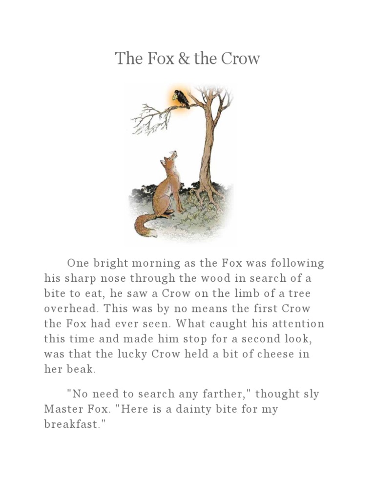 The Fox and the Crow: A Cautionary Tale | PDF
