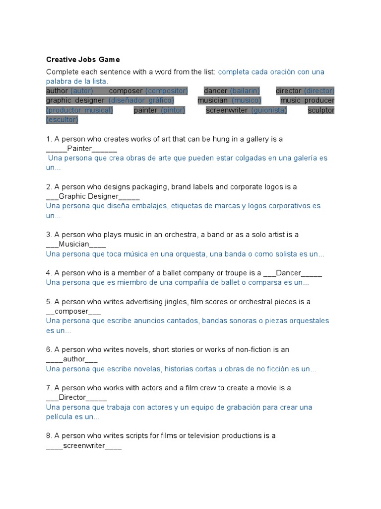 Creative Jobs FN | PDF