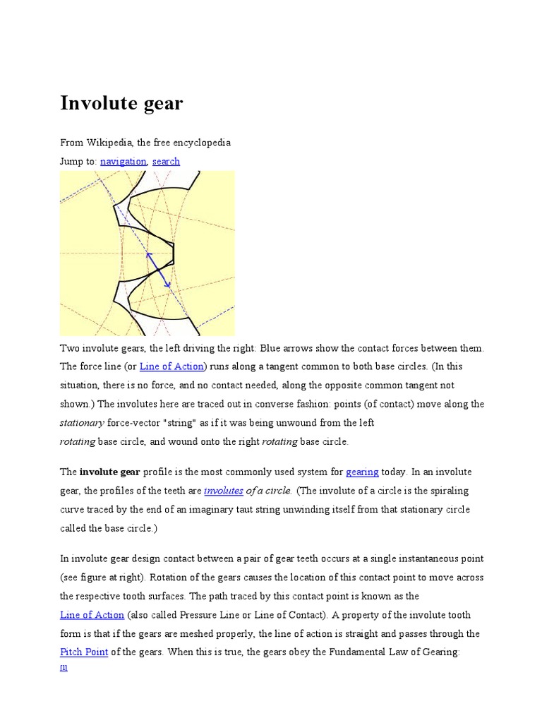 Involute Gear Design Basics | PDF | Gear | Mechanical Engineering