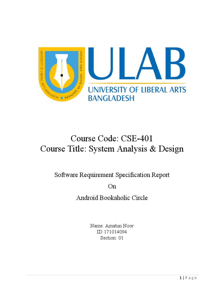 Sample SRS Report - 1 | PDF | Databases | Application Software