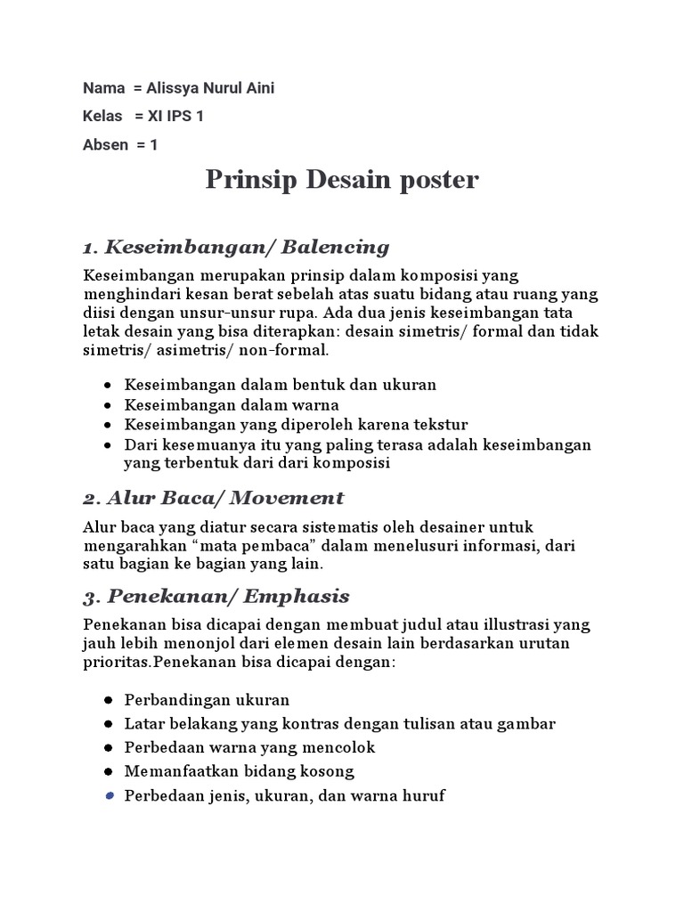 Rangkuman Prinsip Desain Poster | PDF