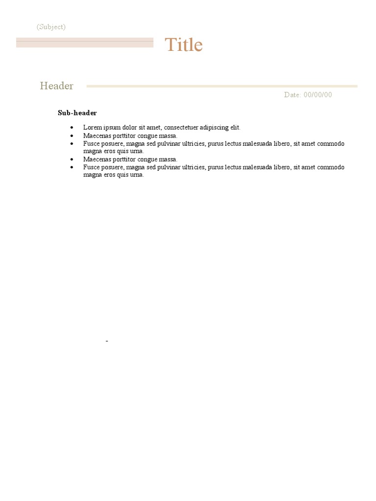 Word Template for Note Taking | PDF