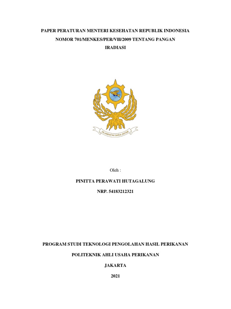 Paper Iradiasi Pangan | PDF