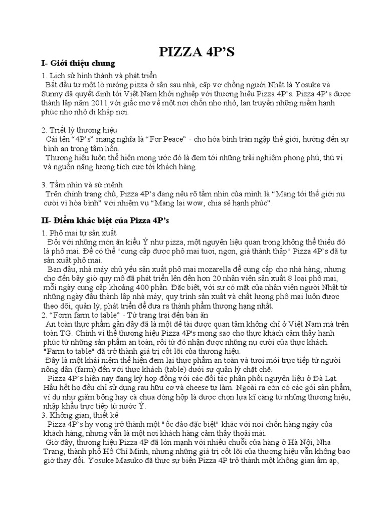 Pizza 4P | PDF