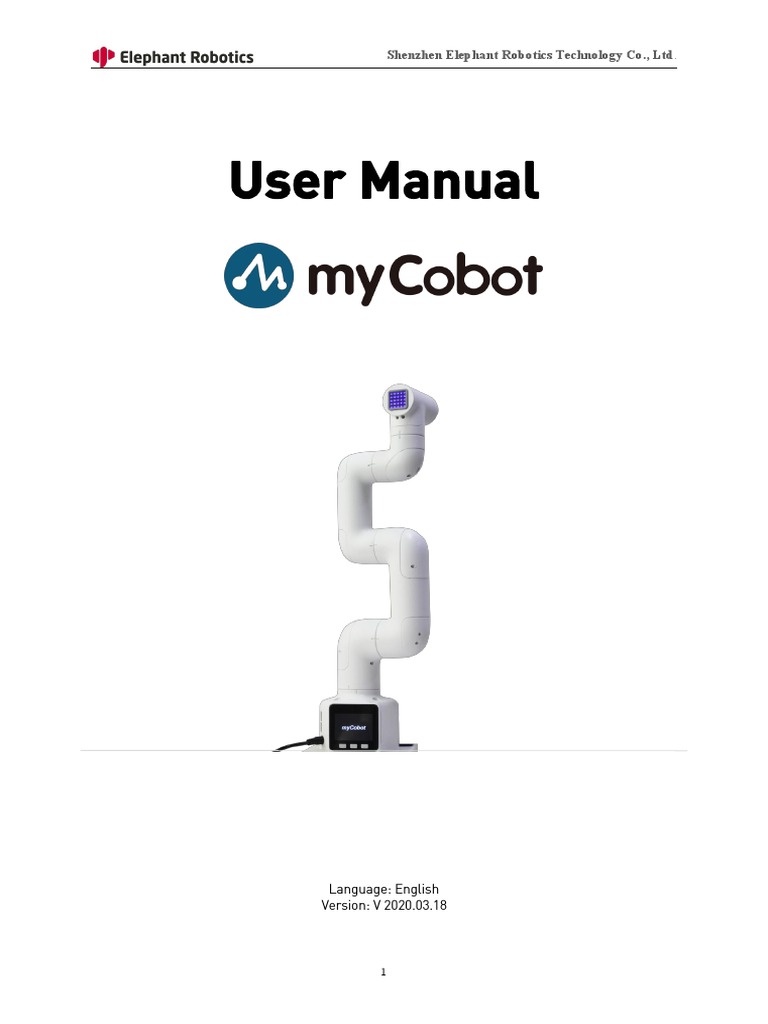 User Manual: Shenzhen Elephant Robotics Technology Co., LTD | PDF ...