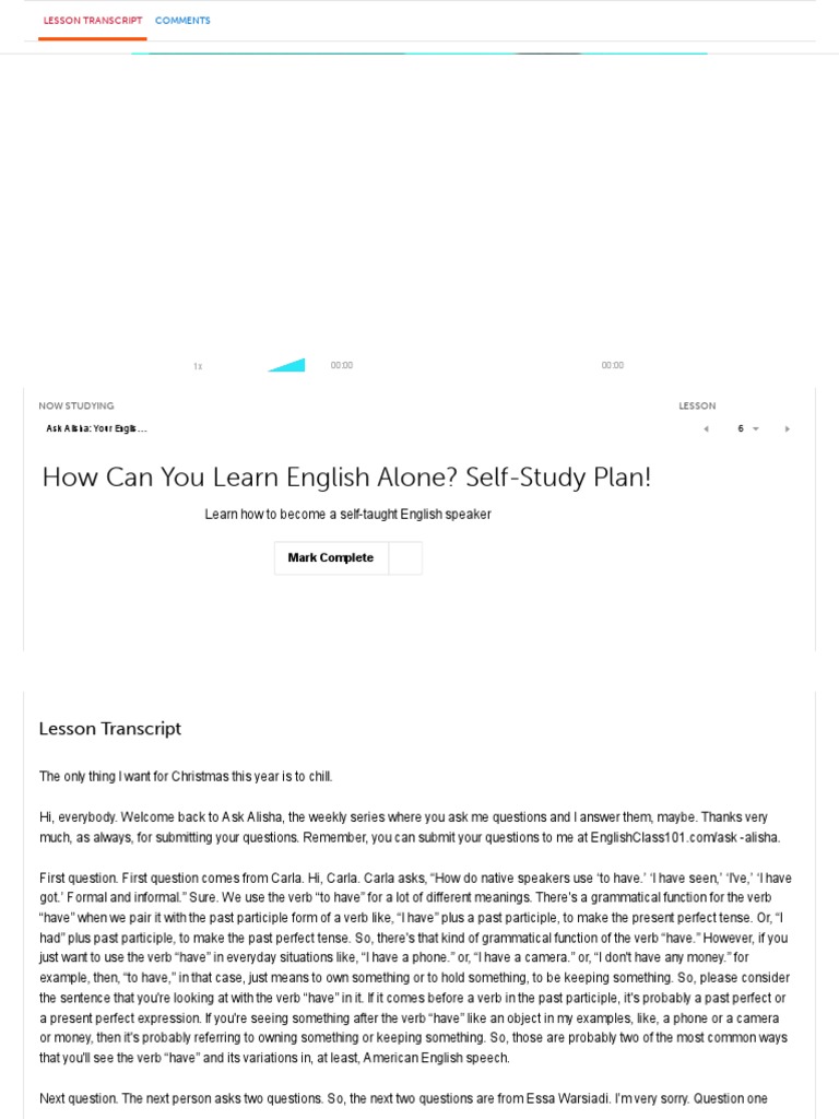 How Can You Learn English Alone - Self-Study Plan! - EnglishClass101 ...