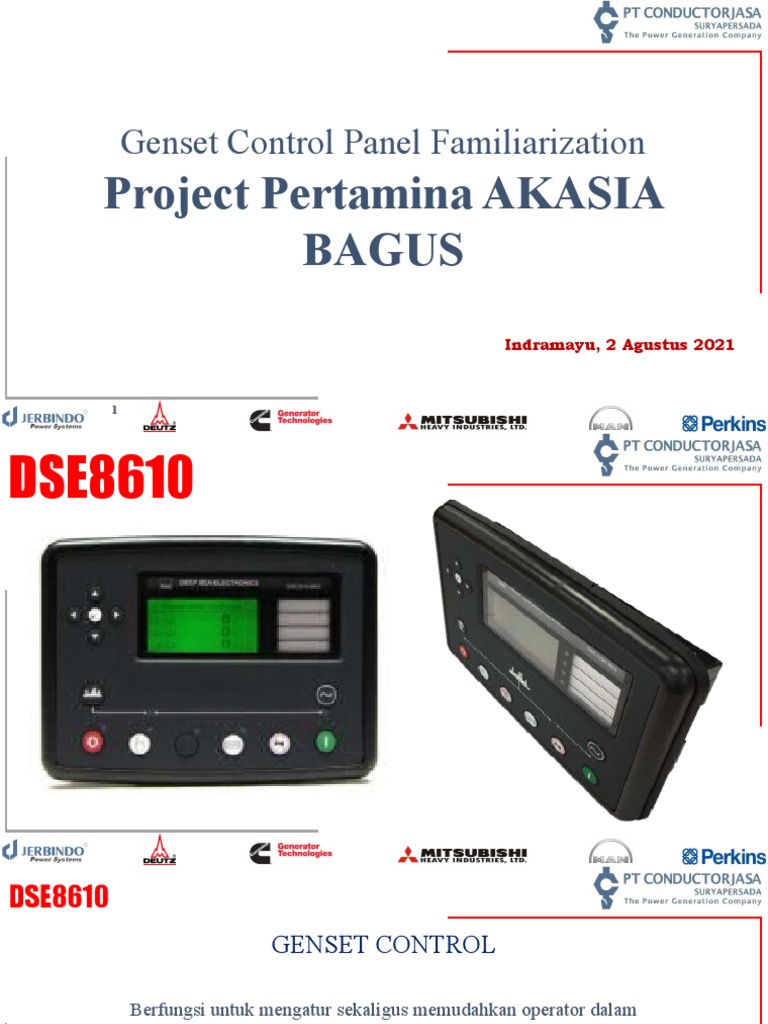 Genset Control Panel Familiarization: Project Pertamina AKASIA Bagus ...