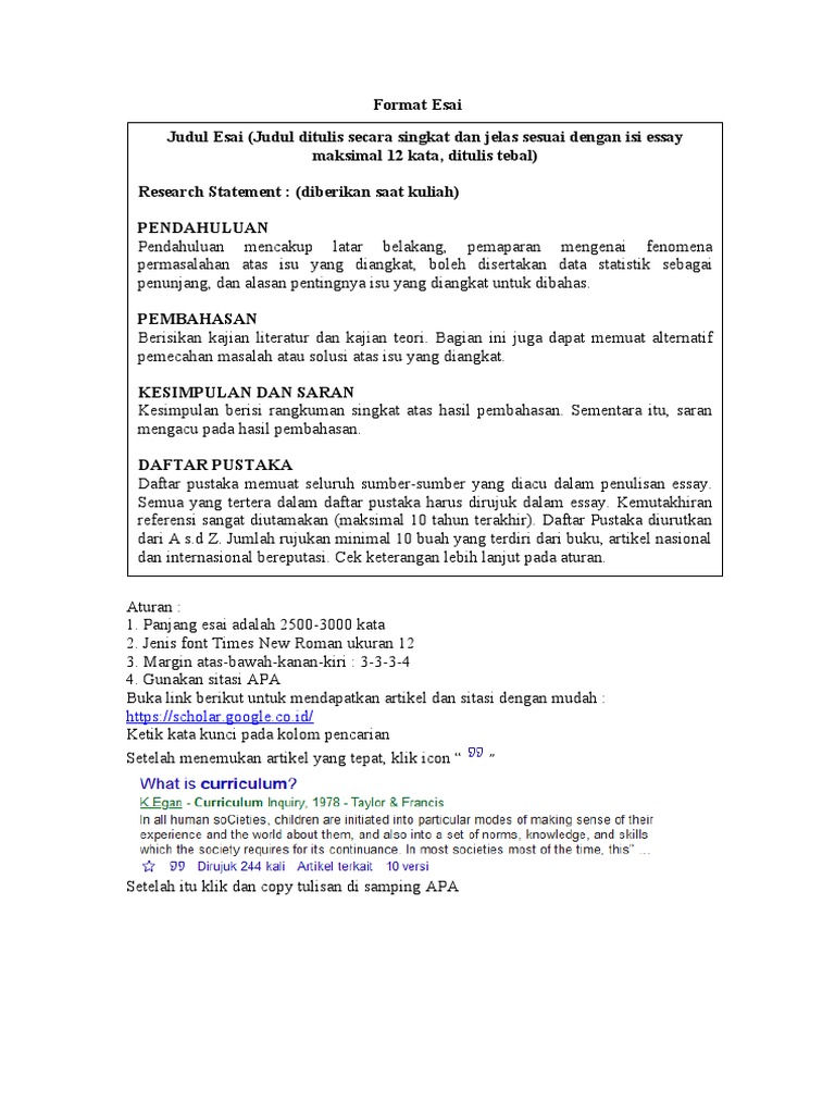 Format Esai | PDF