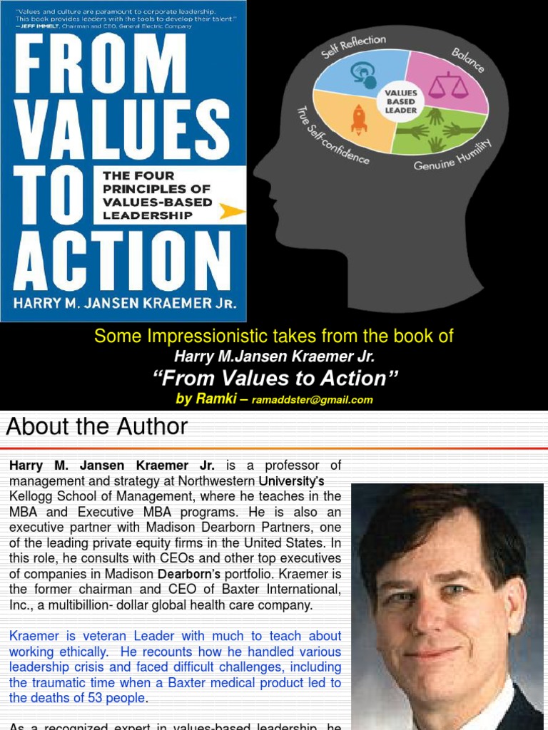 From Values To Action - Summary | PDF | Leadership | Decision Making