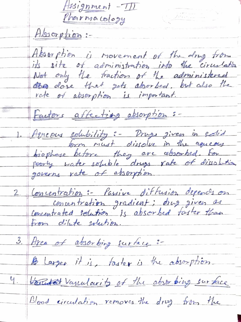 Pharmacology Assignment | PDF