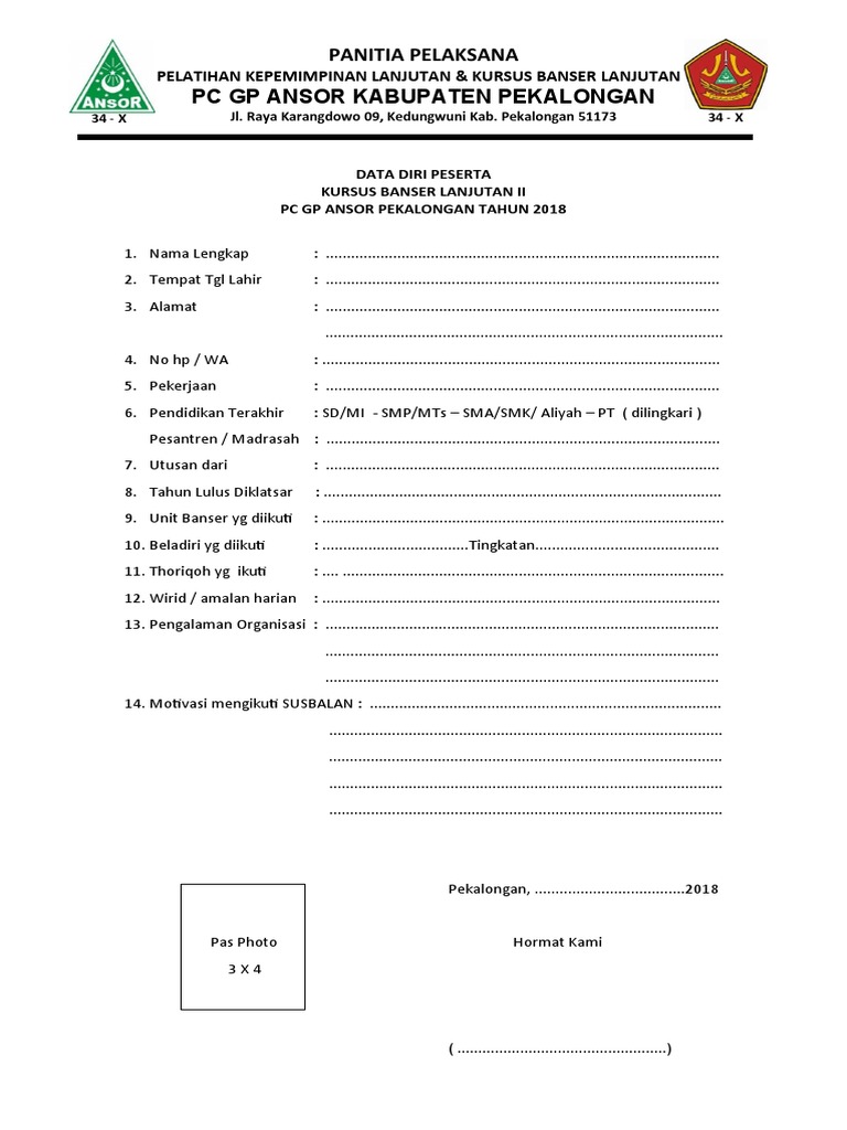 Formulir Susbalan | PDF