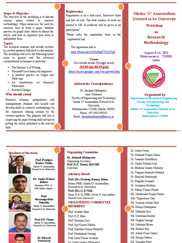 Workshop On Research Methodology | PDF | Academia | Science