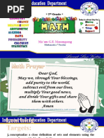 Lesson Plan in Mathematics 7-Operation On Sets | PDF | Lesson Plan | Learning