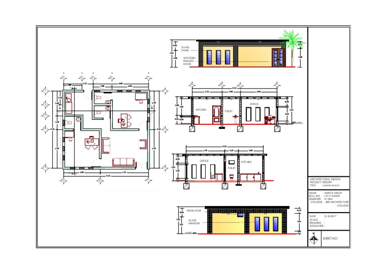 Plan of Amenity Block: Front Elevation | PDF | Queensland Heritage ...