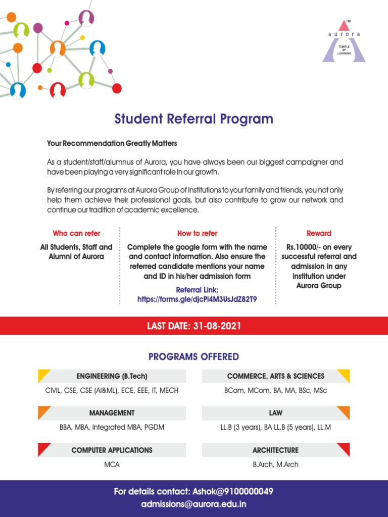 Student Referral Program | PDF | Career & Growth | Business