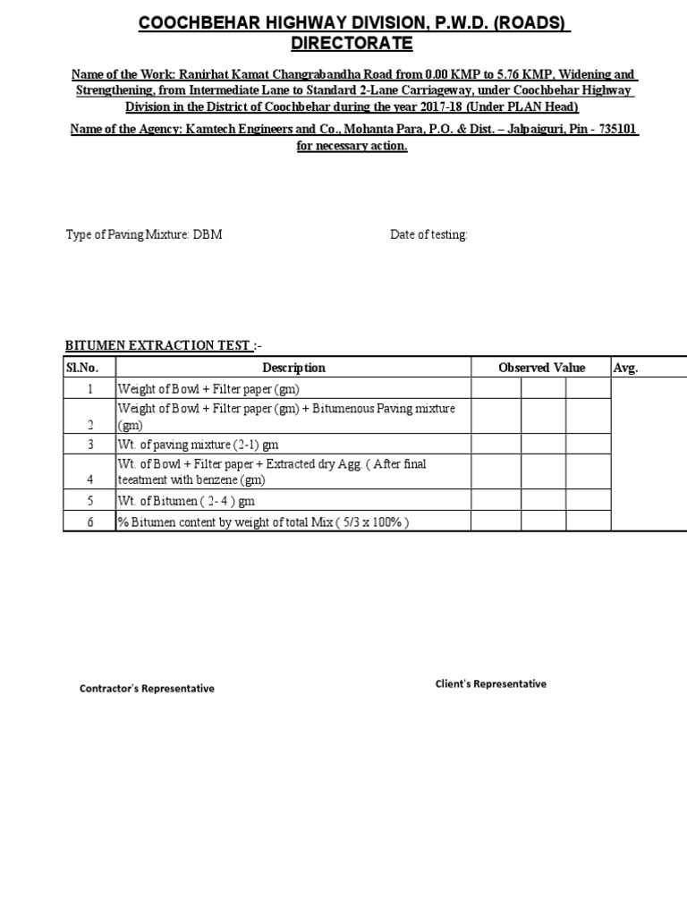 Binder Extraction Test | PDF